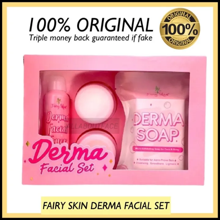 100% AUTHENTIC Fairy Derma Facial Set NEW PACKAGING- FDA Approved Skin ...