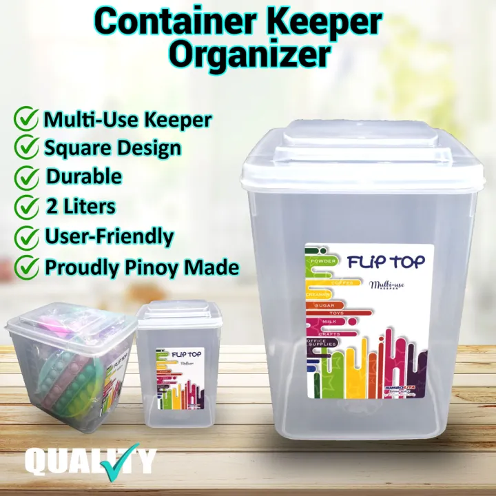 SA BAHAY ATBP - Flip Top Canister 1427-Large Milktea Shake Powder ...