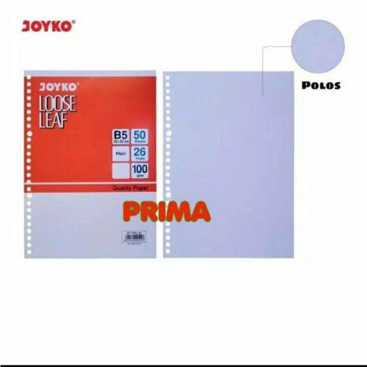 LOOSE LEAF POLOS B5 JOYKO ISI 50 LEMBAR | Lazada Indonesia