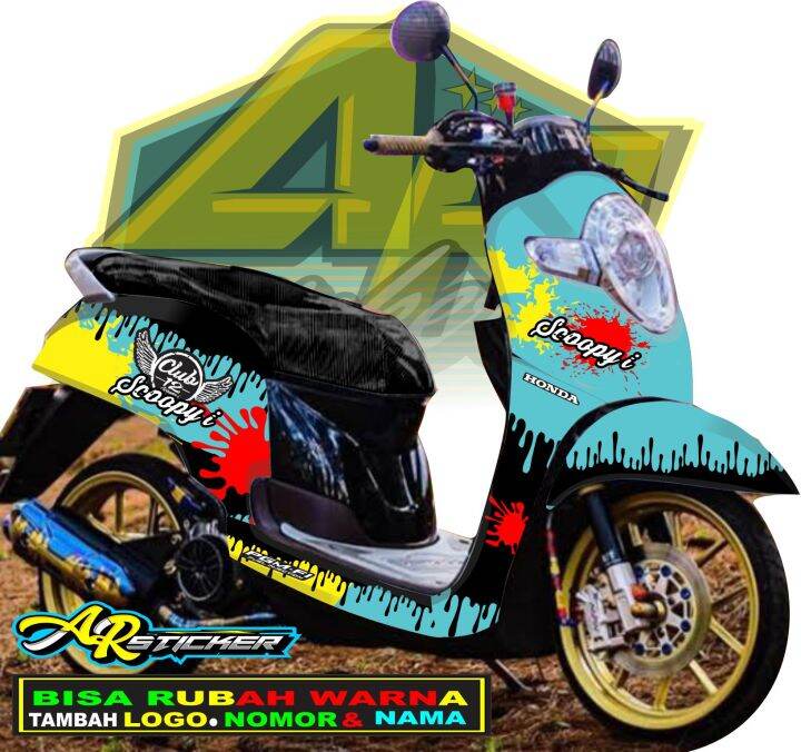 Decal scoopy Stiker Scoopy full body Full Blok Decal Scopy Dekal Decal ...