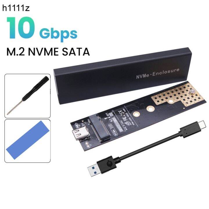 Dual Protocol M2 SSD Case Enclosure NVMe SATA NGFF M.2 SSD Box USB 3.1 10Gbps for External Hard ...