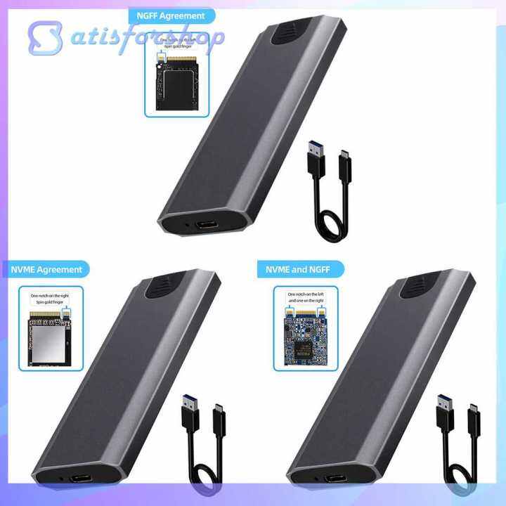 M.2 To USB Type C 3.1 External SSD Adapter 10Gbps NVME/NGFF Dual ...