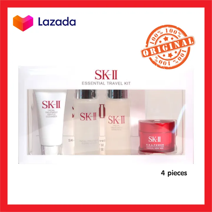 SK-II essential travel kit 4 pieces เช็ต ลดฝ้า กระ จุดด่าง หมดอายุ 06/ ...