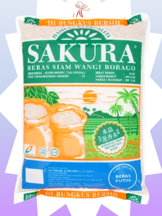 SAKURA BERAS SIAM BORAGO IMPORT 1KG Huat Tiong | Lazada