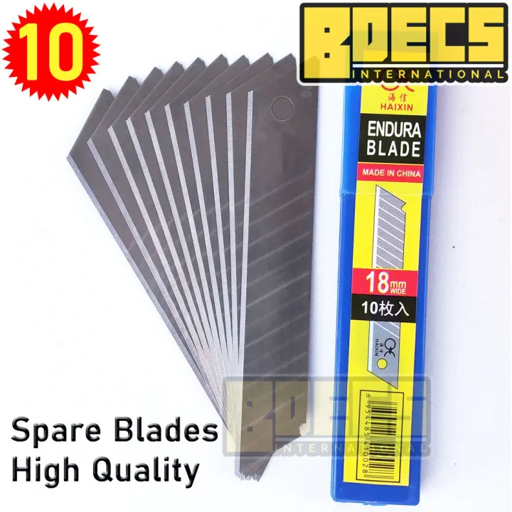 Spare Cutter Blade 18mm High Quality (10pcs) I bdecs | Lazada PH