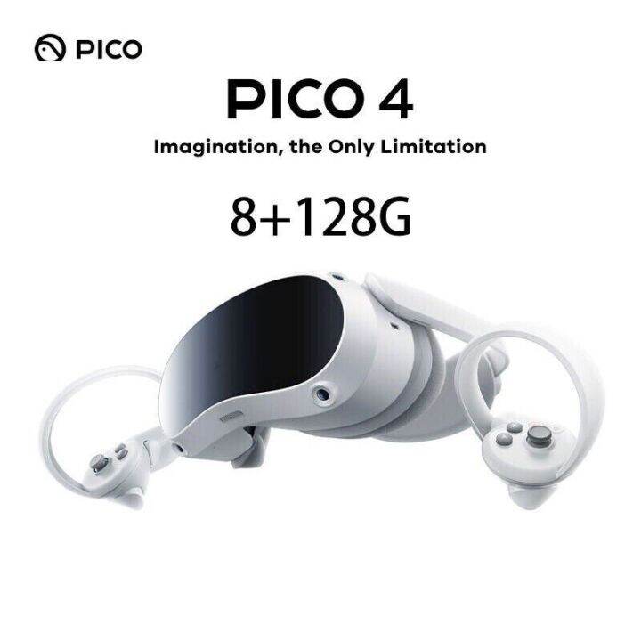 PICO4 128GB/256GB All-In-One แว่นตาหูฟัง VR สีขาวไร้สายน้ำหนักเบา | Lazada.co.th
