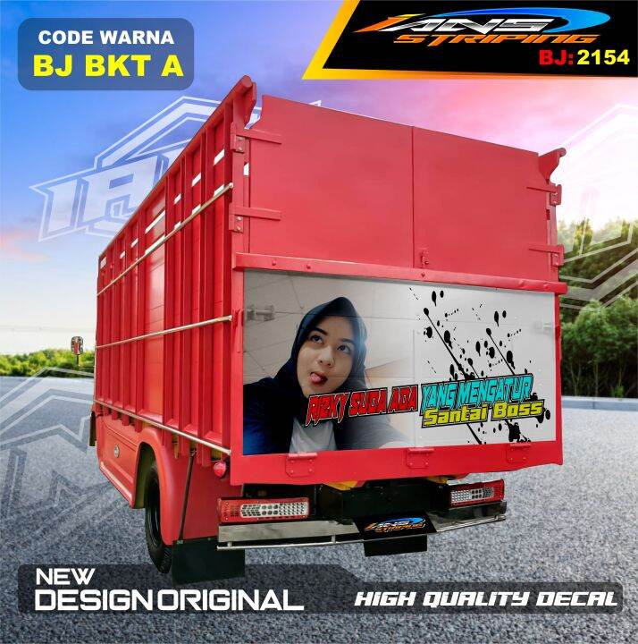 STICKER BAK BELAKANG TRUK FUSO / STIKER DECAL PINTU BELAKANG TRUK ...
