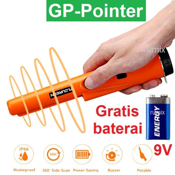 Alat Deteksi Logam GP Pointer Metal Detector Emas Metal Perak Tahan Air ...