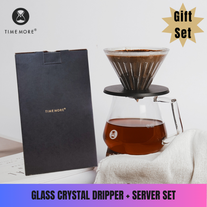 [TIMEMORE] Glass Crystal Dripper + Server Set 01/02 Gift Set | Lazada