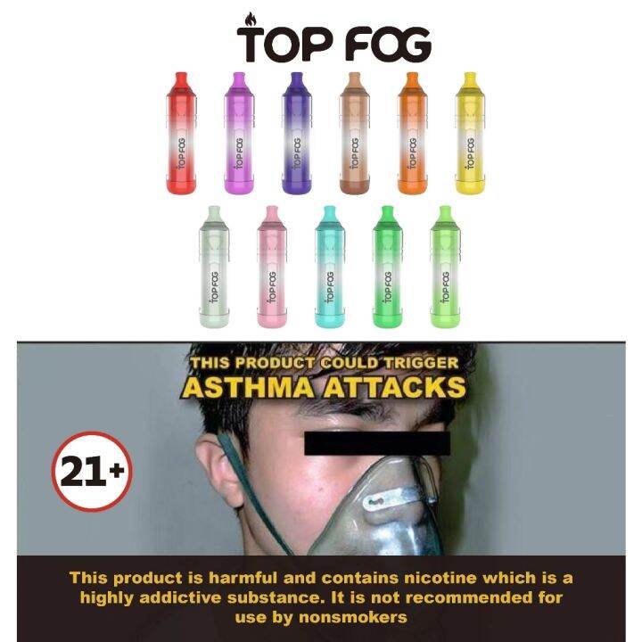 [Authentic]♦♀ﺴ TOP FOG 8000 puffs RGB with graphic warning | Lazada PH