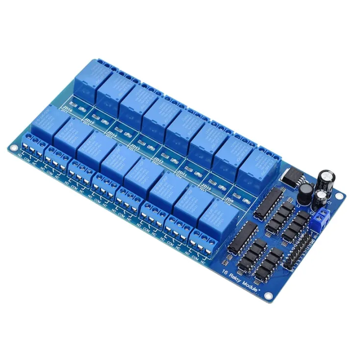 16 Channel 12V Relay Module with Optocoupler Low Level Trigger ...