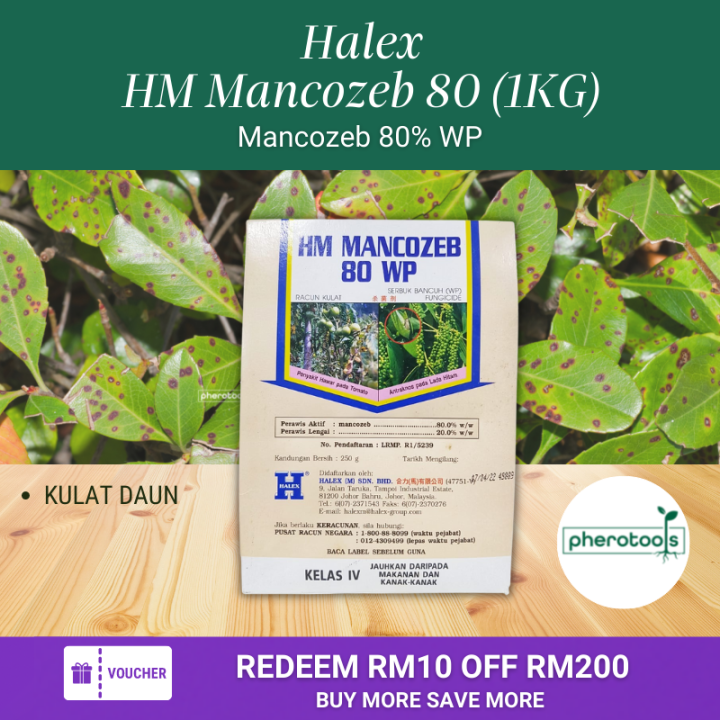 Pherotools HM MANCOZEB 80 WP Kulat Fungicide 250g/1KG | Lazada