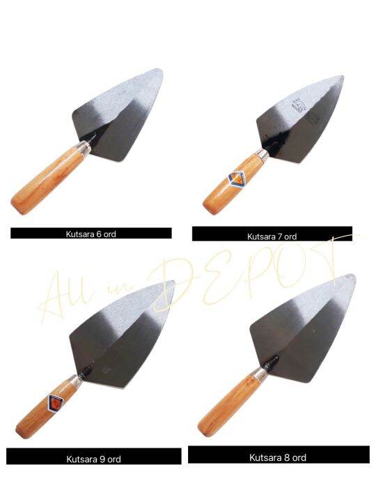 KUTSARA Ordinary/Cement Trowel wood Handle Light weight 6"/7"/8"/9inch ...