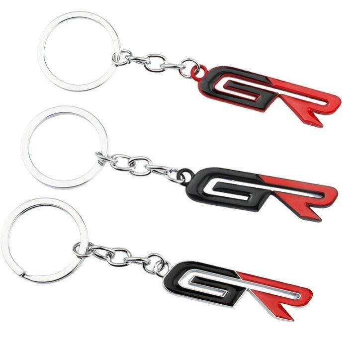 xupaishine NEW GR 3D Metal GR logo emblem sticker Key Chain for TOYOTA ...