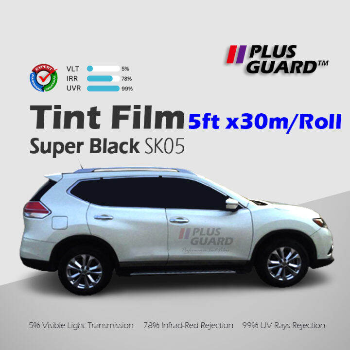 Super Black/SK05 / 5%VLT / Car Tint Films/ heat reject UV protect Window film Privacy PLUS GUARD ...