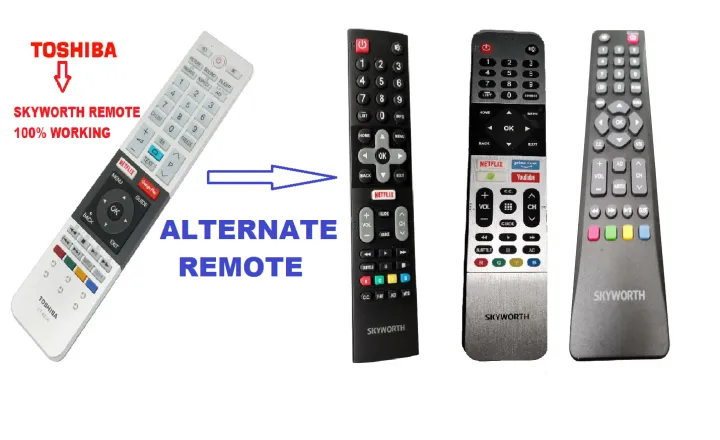 TOSHIBA TV Remote ALTERNATE to Skyworth Remote control ORIGINAL 100% ...