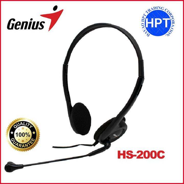 Genius HS-200C Lightweight PC Headset with Microphone (Black) | Lazada PH