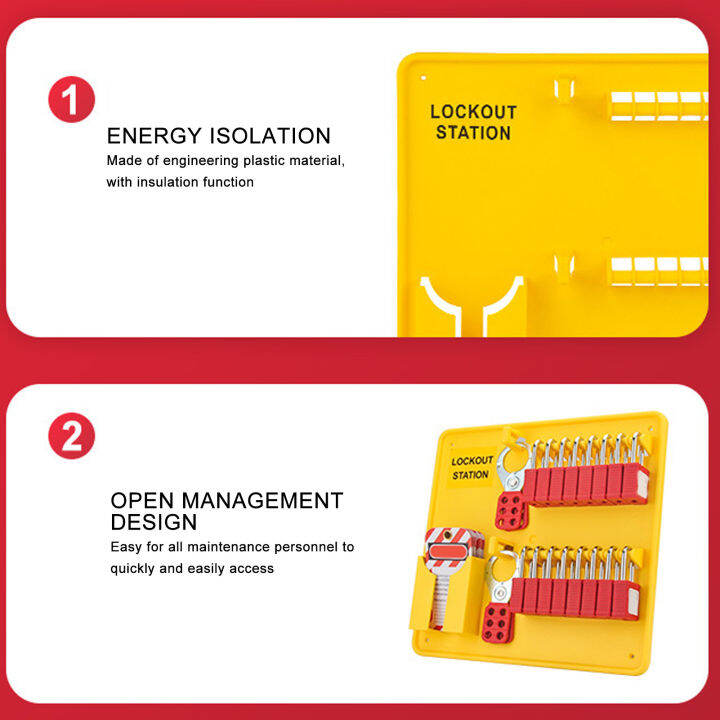 Lockout Management Station Yellow Safety Lockout Station Engineering ...
