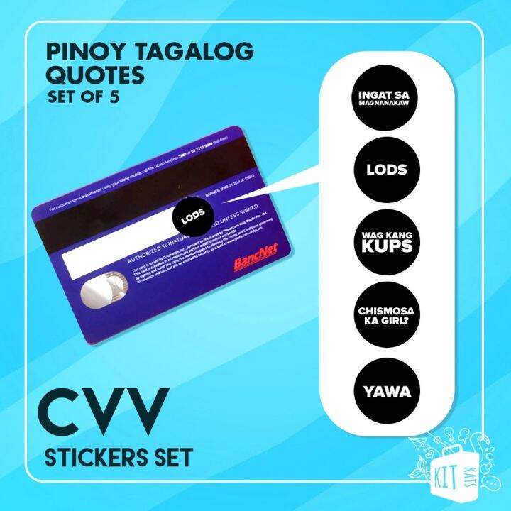 CVV stickers for back fo card security ( Pinoy tagalog quotes themed ...