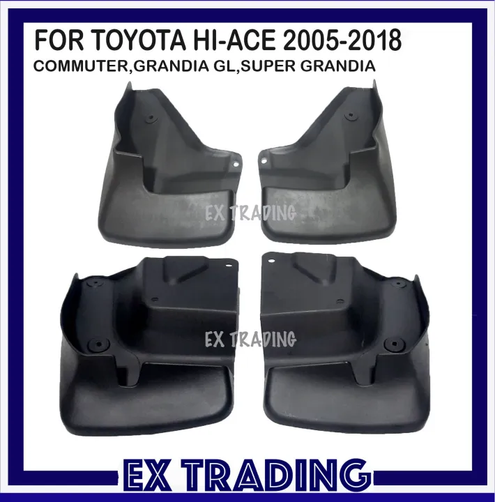 MUDGUARD FOR TOYOTA HI-ACE COMMUTER,GRANDIA GL,SUPER GRANDIA 2005-2018 ...