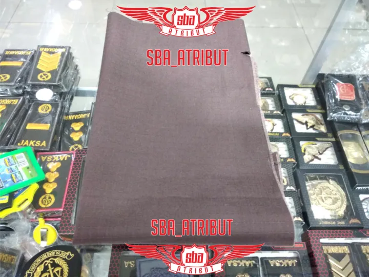 KAIN BAHAN PDL KEJAKSAAN RIPSTOP RIPSTOK RISTOP RISTOK COKELAT TUA ...