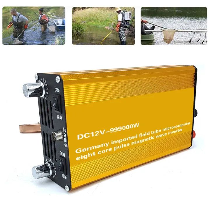 999000W DC 12V Electric Fish Shocker Stunner Ultrasonic Inverter ...
