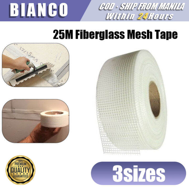 Dense fibre mesh tape with self-bonding seam tape to prevent cracking ...