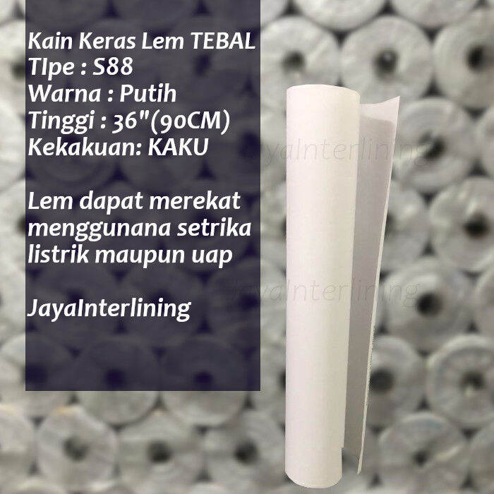 Kain Keras Lem Tebal Interlining S88 | Lazada Indonesia