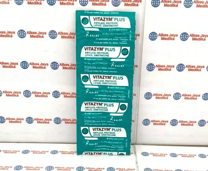 Vitazym Plus Isi 10 Tablet - Obat Pencernaan, Mual Dan Kembung | Lazada ...