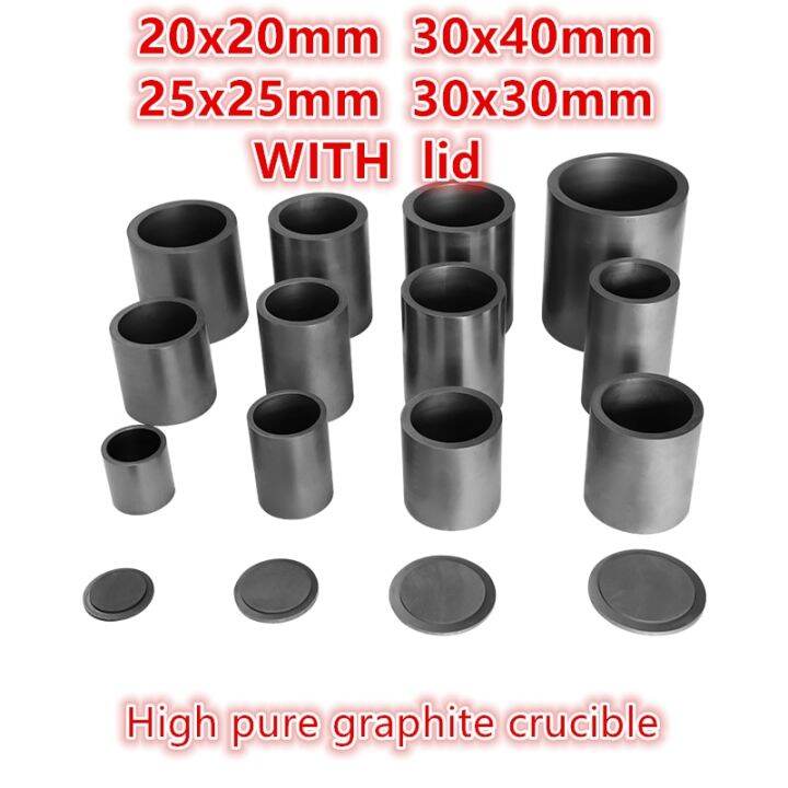 Graphite Melting Crucible Cup Graphite Crucible With Lid Cylindrical ...