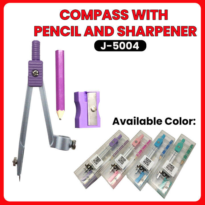 Compass Joy set J-5004 w/ Pencil & Sharpener, Plastic case | Lazada PH