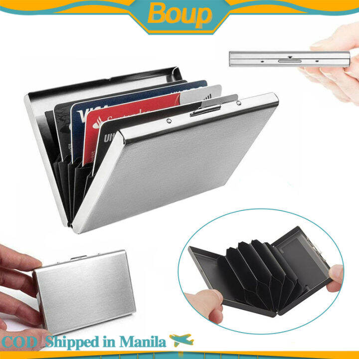 Business Card Holder Slim Stainless Steel Card Holder Pocket Business ...