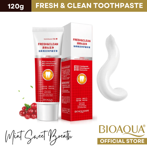 [ TOOTHPASTE ] BIOAQUA Fresh and Clean Mint Pure White Toothpaste Teeth ...