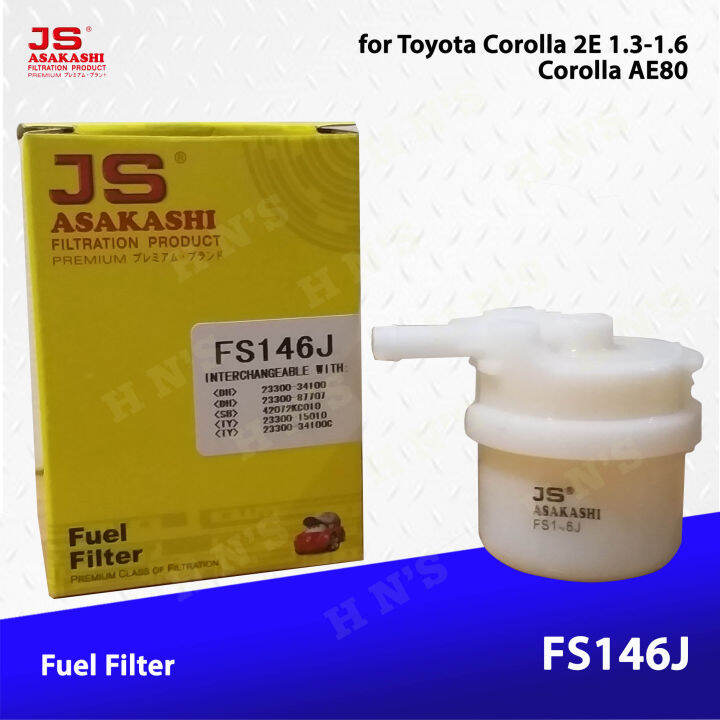 JS Fuel Filter FS-146J for Toyota Corolla 2E 1.3-1.6, Corolla AE80 (Vic ...