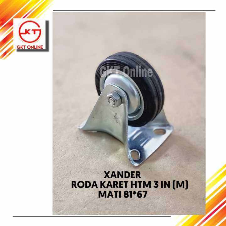 Xander Roda Hitam Karet Mati 3 Inch/Roda Trolly 3 Inch | Lazada Indonesia