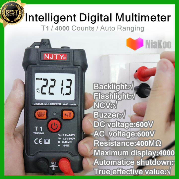 Smart Digital Multimeter 4000 Counts True RMS Auto Ranging Voltage ...
