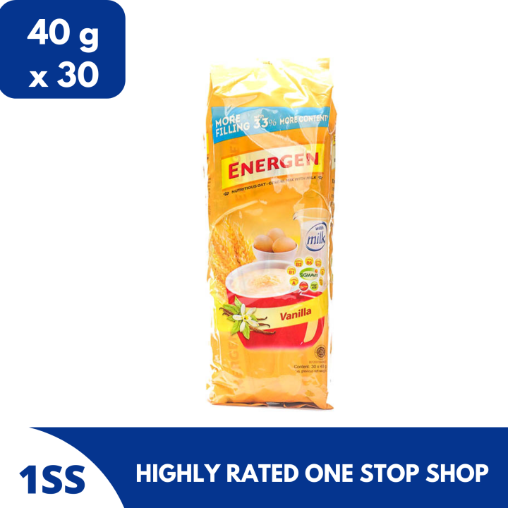 Energen Cereal Drink Vanilla, 40g x 30pcs | Lazada PH