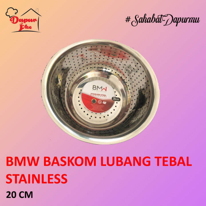 BMW Baskom Tebal Lubang 20 cm / Wadah Penyaring | Lazada Indonesia