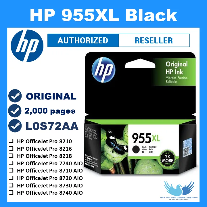 HP 955XL Black Original Cartridge L0S72AA | Lazada PH