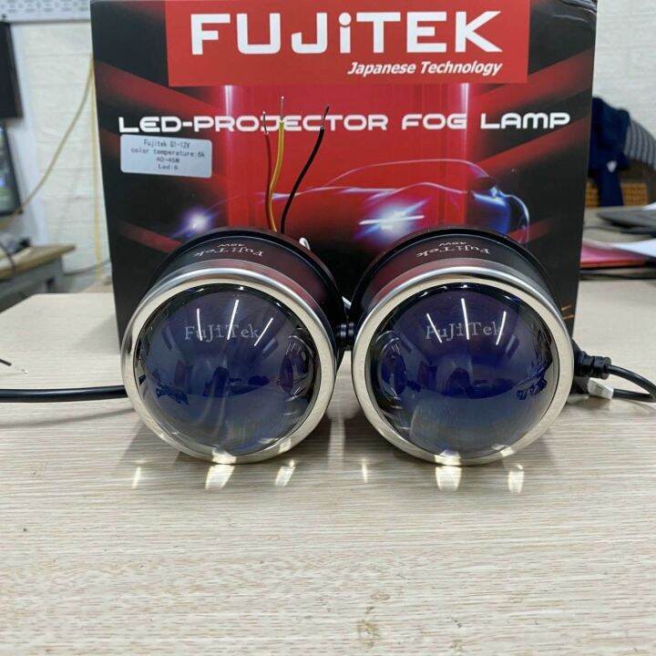 đèn gầm, bi gầm led 2inch Fujitek G2S Plus, 3 chế độ màu, lúp xanh ...