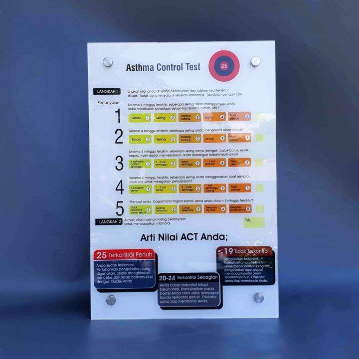 Poster Akrilik Asthma Control Test, Poster ACT, Poster Asma | Lazada ...