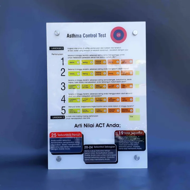 Poster Akrilik Asthma Control Test, Poster ACT, Poster Asma | Lazada ...