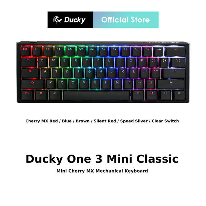 Ducky One 3 Mini Classic RGB Mechanical Keyboard (Cherry MX Blue ...