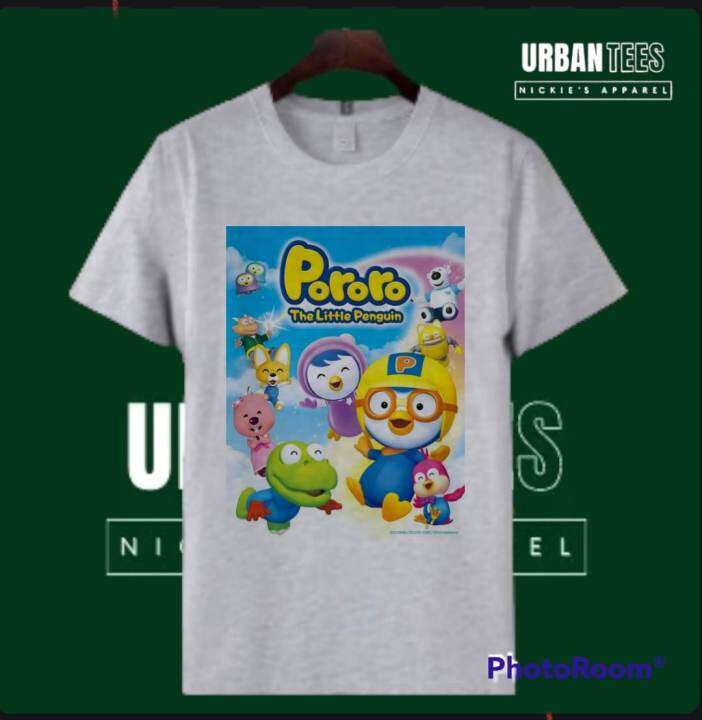 PORORO SHIRT FOR KIDS AND ADULT. GRAY | Lazada PH
