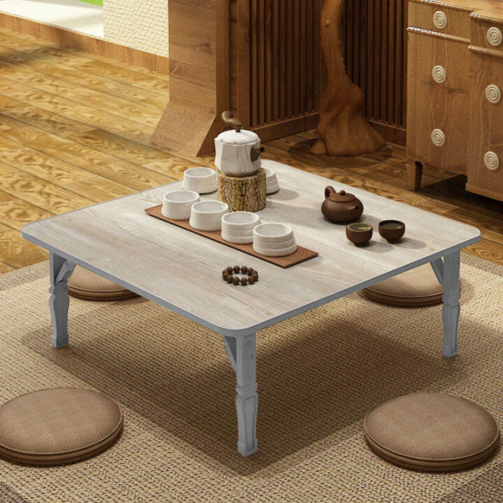 Folding kang table household table ground table low table bay window ...