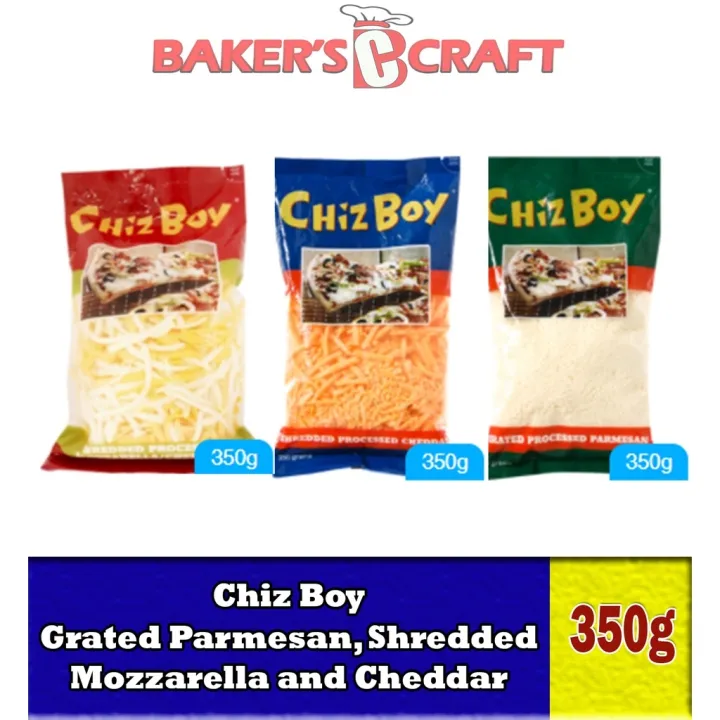 Chiz Boy ChizBoy Grated Parmesan Shredded Mozzarella and Cheddar 350g ...