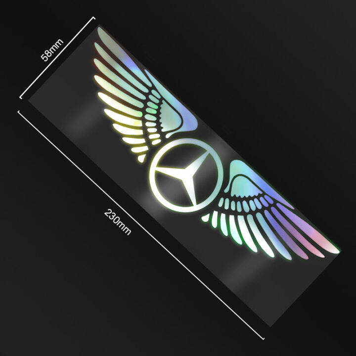 NT| 1Pcs Car Stickers Angel Wings PVC Stickers Decals Waterproof Decal ...