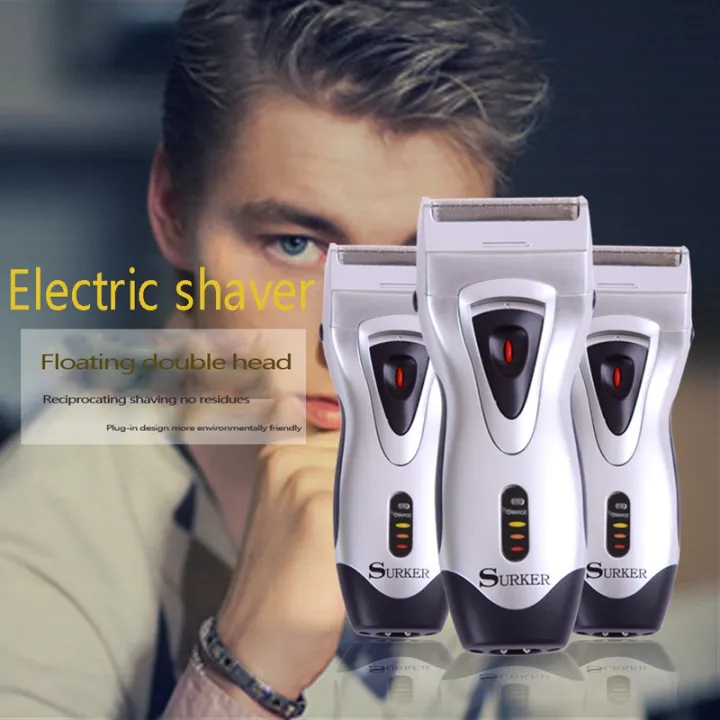 Surker Rechargeable Electric Shaver Machine Men 3D Triple Floating ...