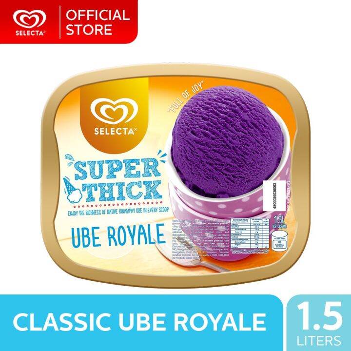 Selecta Super Thick Ube Royale Ice Cream 1.5L | Lazada PH