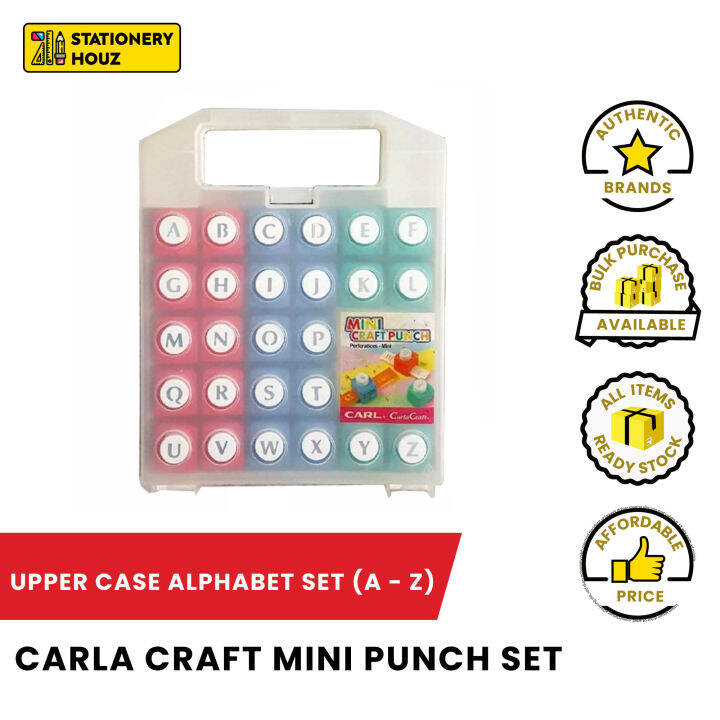 Stationery Houz Carla Craft Mini Punch - Upper Case Alphabet set A - Z ...